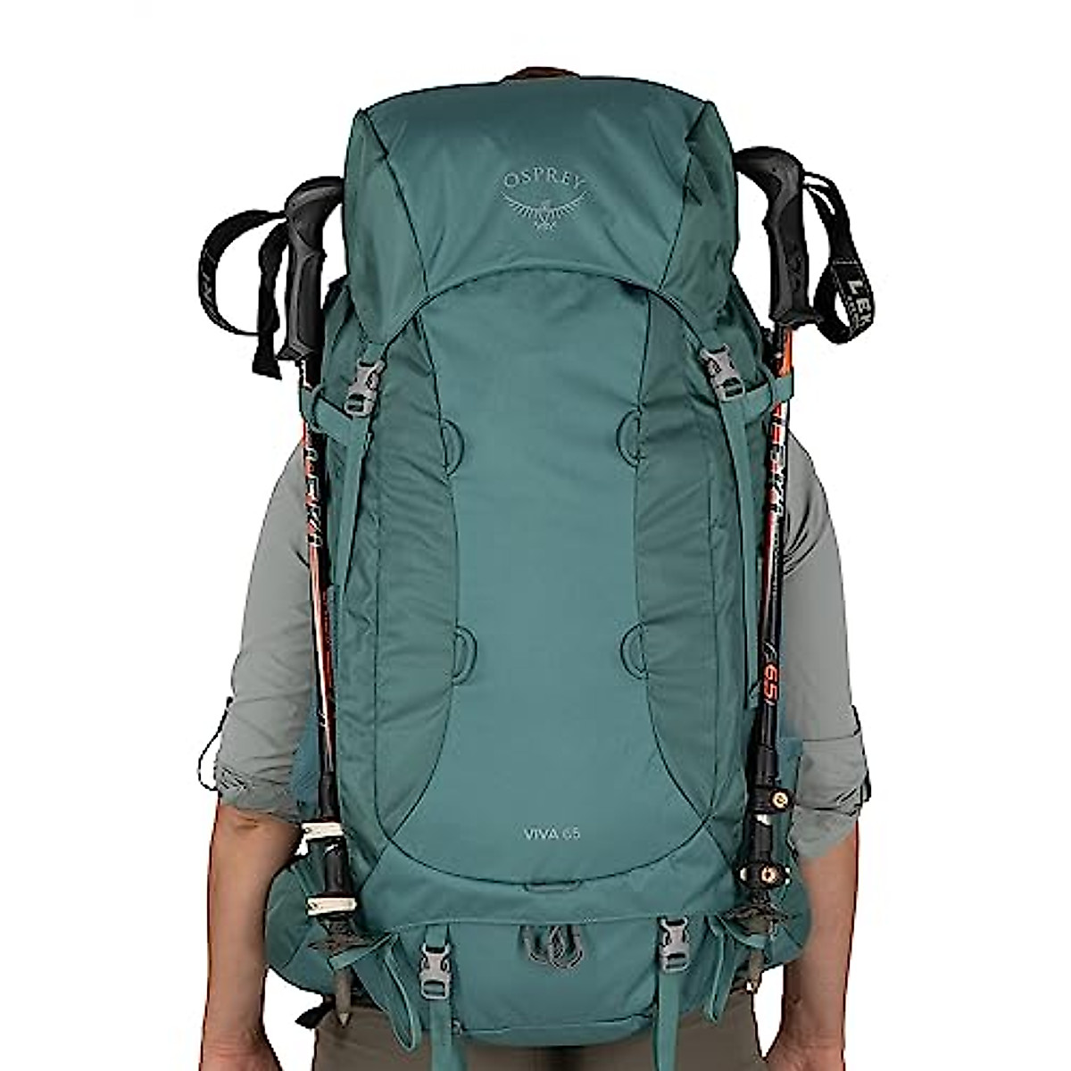 Osprey Viva 65L Women's Backpacking Backpack, Tunnel Vision Grey