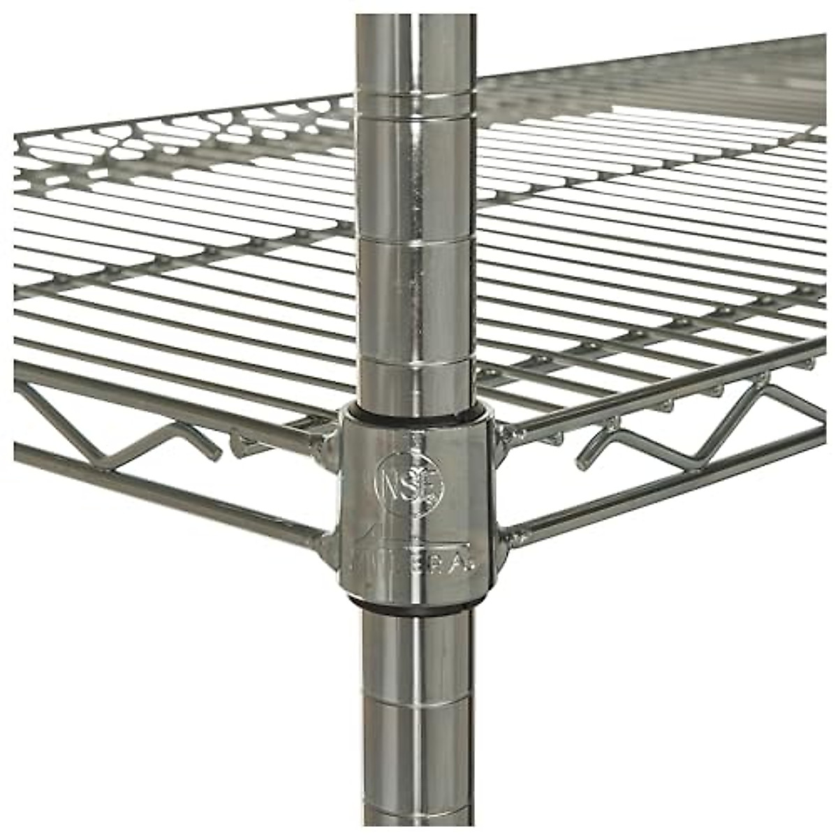 Alera ALESW504818SR NSF Certified Industrial 4-Shelf 48 in. x 18 in. x 72 in. Wire Shelving Kit - Silver