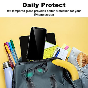 EWUONU 2 Pack iPhone 12/12 Pro Privacy Screen Protector [6.1 inch],9H Hardness Tempered Glass,Anti-Spy 30°Privacy,Sensitive Touch,Case Friendly