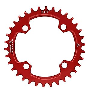Bike Chainring,96BCD Bike Narrow Wide Round Chainring Repair Single Chain Ring for Mountain ycle (34T)