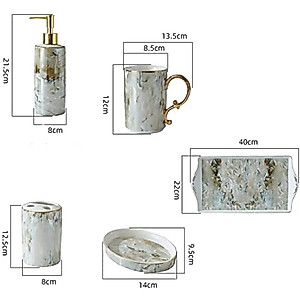 Bathroom Toiletries, Bathroom Five-Piece Set, Bathroom Toothbrush, Mouthwash Cup, Dental Ware, Ceramic Tray Set