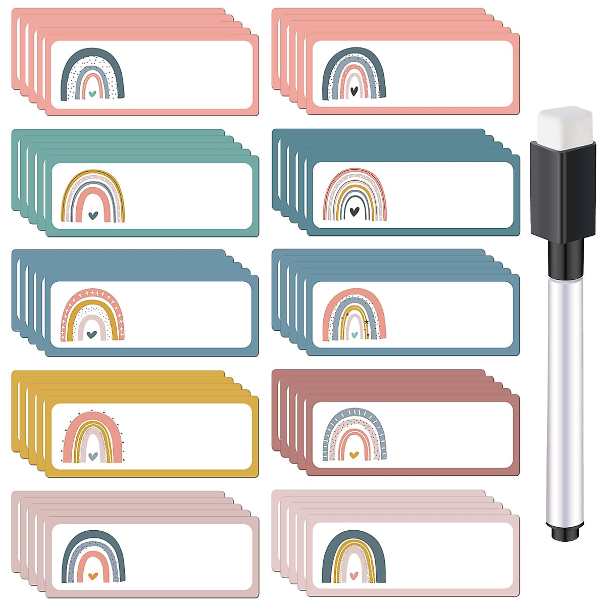 Magnetic Labels Reusable Magnetic Name Tags for Office & School