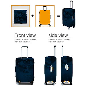 Travelling Luggage Cover Washable Suitcase Protector Anti-scratch Suitcase cover Colorful Luggage suitcase protective cover Fits 18-30 Inch (S (18"-22" Cover), 02)