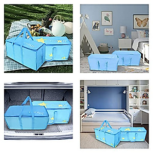 GOOSH 2 Pack Moving Bags Heavy Duty Extra Large with Double Zippers & Carrying Handles, Waterproof Foldable Storage Totes for Space Saving Moving Storage