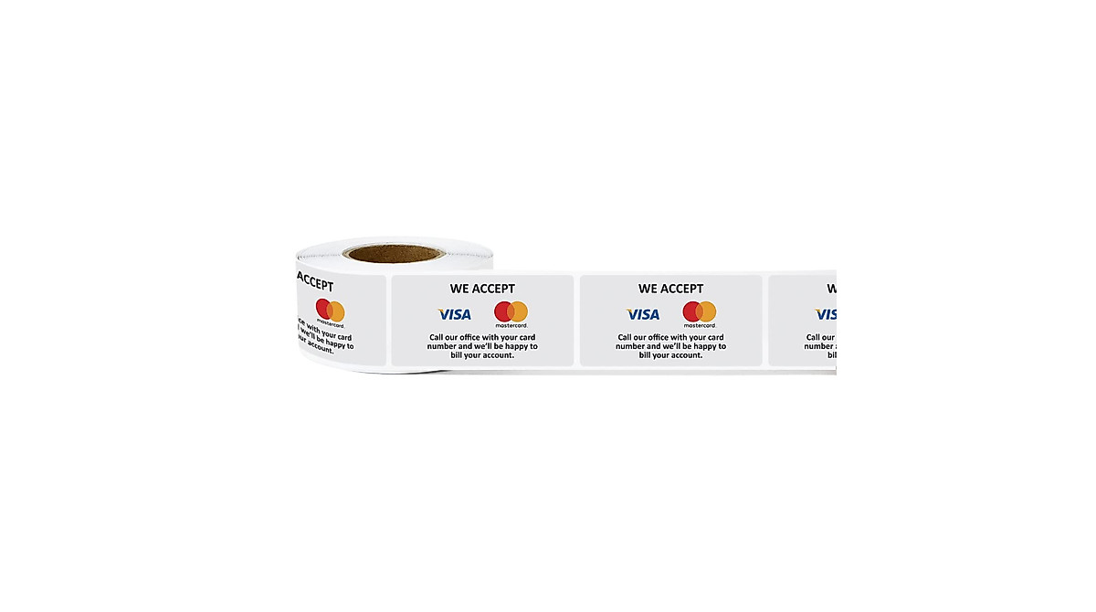 We Accept Credit Cards Sign - Durable Payment Labels