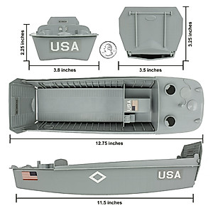 BMC WW2 Higgins Boat LCVP Landing Craft - 1:32 Vehicle for Plastic Army Men