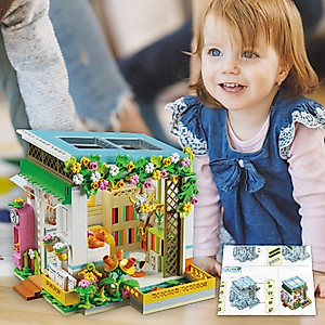 SUNHABI Girls House Building Toy Friends Sets for Girls 6-12 8-12 10-12 Size of Mini Bricks House Set for Girls 6-12 8-12 4-7 for Boys and Girls 6-12, 618pcs 4.72 * 4.64 * 4.25 inch………