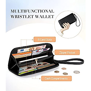 Missnine Laptop Tote Bag 15.6 inch Laptop Bag Stylish Briefcase for Women Work Shoulder Bags with Clutch Wallet 2 PCS Set