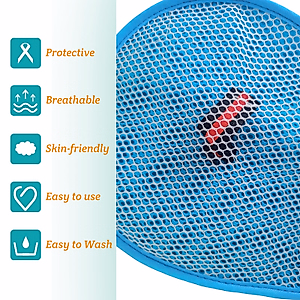 DUNBRI Hand Restraint Gloves for Dementia, Anti Scratch Bed Restraint Mitts, Breathable Protective Gloves for Elderly Daily Care