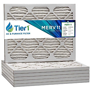 Tier1 20x24x1 Merv 11 Pleated Air/Furnace Filter -6 Pack