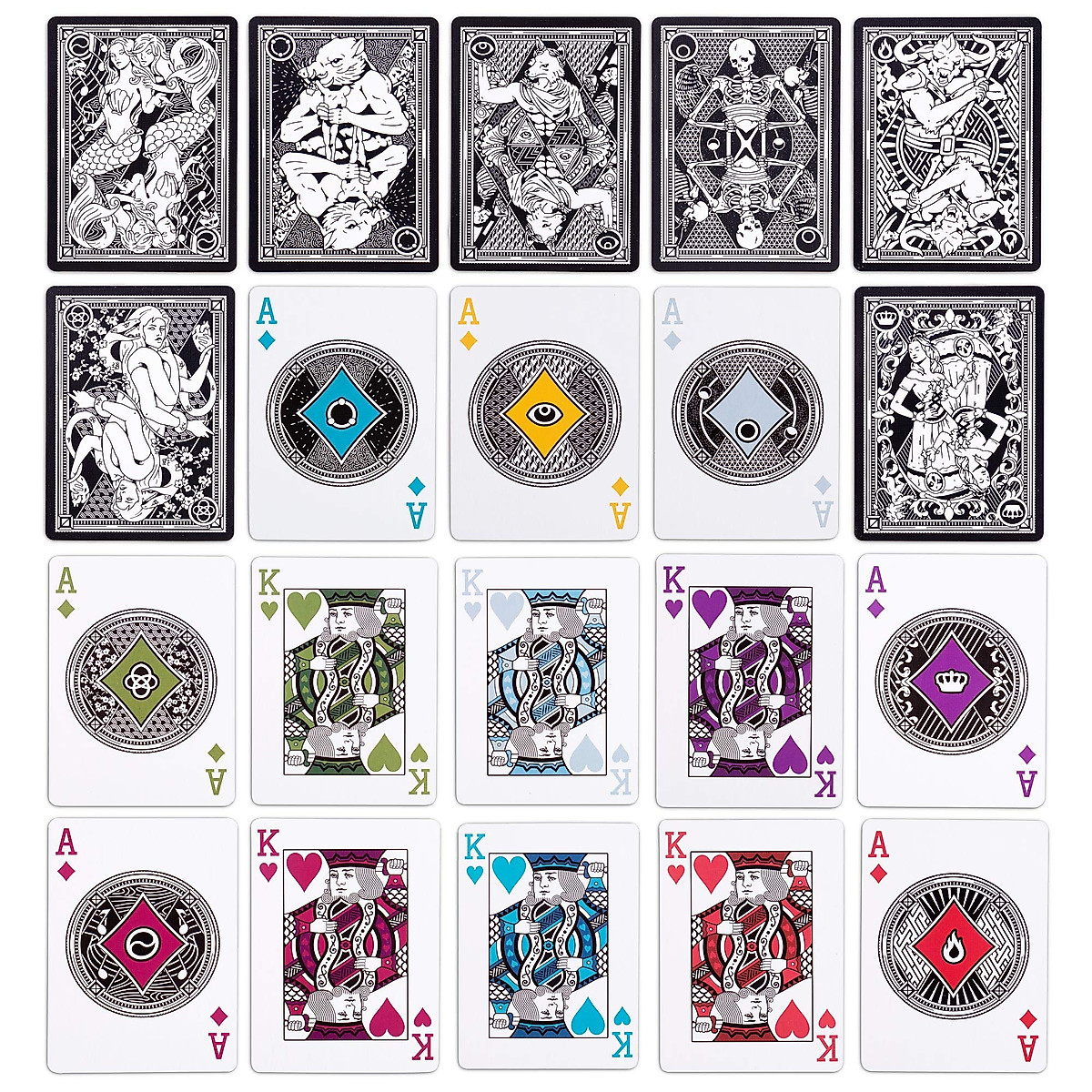 7 Deadly Sins Playing Cards - Seven Premium Themed Decks - Dante's Inferno, The Divine Comedy - Unique, Hand-Illustrated, 300gsm Black Core Stock, Poker Size, Standard Index - Party Games & Cardistry