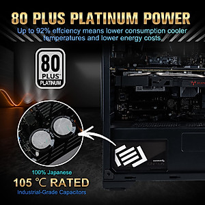 MAINGEAR Ignition Fully Modular Power Supply PC, 1000W, 80 Plus Platinum Certified, SLI Crossfire Ready, FSP1000-50AJB, 10 Year Warrenty