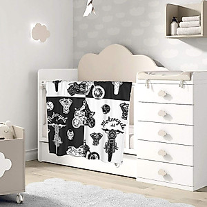 DYPOHJLRBJ Motorcycle Equipment Super Soft Toddler Newborn 30 x 40 inch Baby Blankets for Boys and Girls, Plush Swaddling Blanket for Stroller, Crib and Nursery