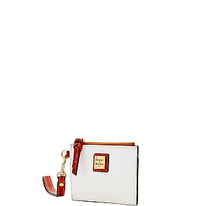 Dooney & Bourke Handbag, Pebble Grain Top Zip Card Case Wristlet - White