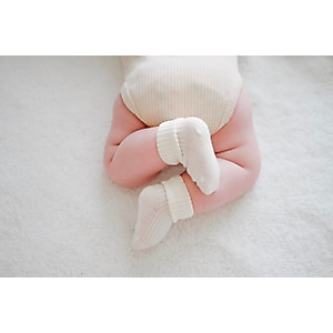 Woolino Wool Baby Socks from, Washable Merino Wool Infant Toddler Kids Socks, 6-12 Months, Cocoa/White (Pack of 3)