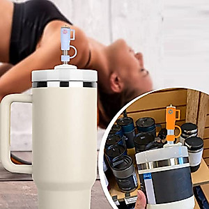 6Pcs 9-10mm Stanley Straw Cover Caps, Fit with Stanley 30/40oz Cup, Reusable Dust Proof Straw Tip Covers Straw Topper Stanely Cup Accessories