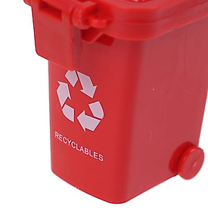 IYSHOUGONG 8 Pcs 2.5“ ”Mini Trash Can Toy Push Vehicles Garbage Cans Curbside Vehicle Garbage Bin for Kids Toddlers