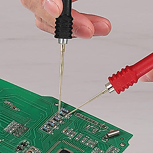 Banana Plug Silicone Test Leads Kit CAMWAY Safety Shrouded Stackable Banana Plug Fully Insulated, Alligator Clips U-Type Spade Plug Back Probe Pins Gold-Plated Test Probe for Multimeter