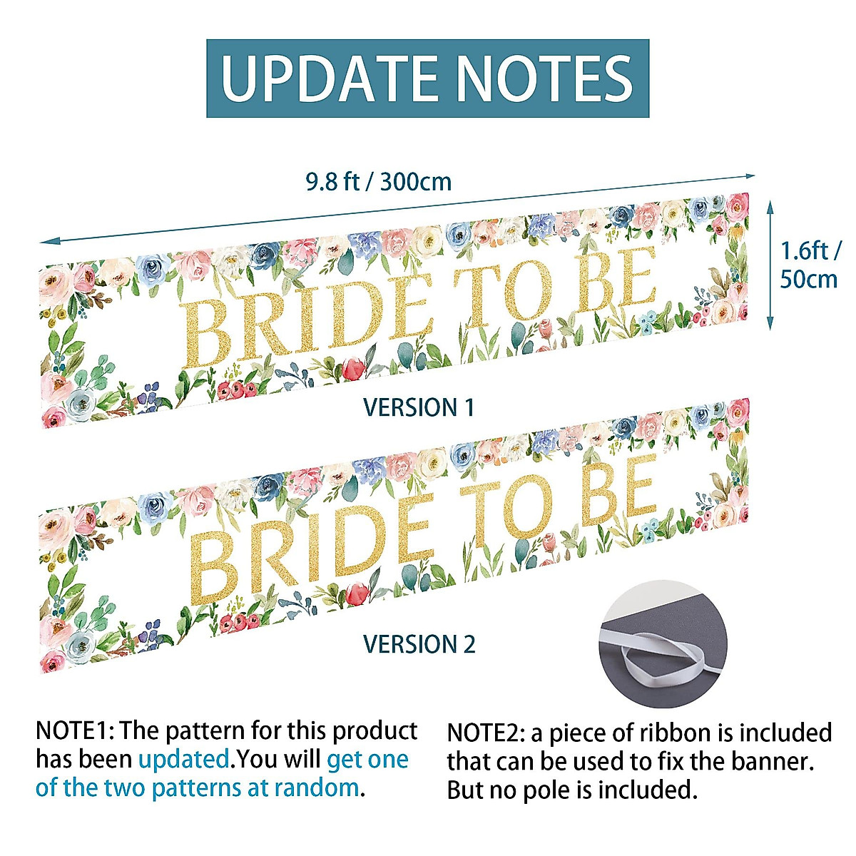 Joyiou Bride To Be Backdrop Banner Decorations, Large Rustic Bachelorette Engagement Party Lawn Sign Porch Sign, Bridal Shower Photo Booth Props for Indoor Outdoor (9.8x1.6ft)