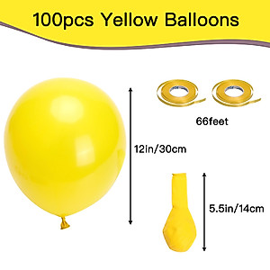 RUBFAC White Balloons Latex Party Balloons 100pcs 12 Inch Helium Balloons for Wedding Bridal Baby Shower Graduation Anniversary Birthday Bachelorette Party Decoration, White Ribbon