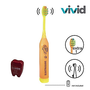 Dental Patient Travel Bag, Zipper Pouch Travel Kit – Includes Toothbrush, PTFE floss – Multicolored (Kids, Pack of 12, Battery Toothbrush)