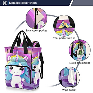 xigua Cute Unicorn Diaper Bag Backpack Multi Function Baby Changing Bags Waterproof Large Capacity Travel Back Pack for Mom Dad
