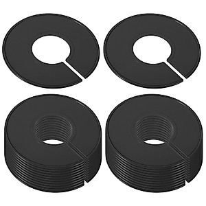 PATIKIL Clothes Dividers, 24 Pack Clothing Rack Size Dividers Blank Labels Sorting Round Separator for Closet, Black