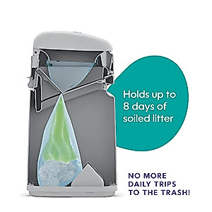 Litter Genie Easy Roll Pail | Cat Litter Box Waste Disposal System for Odor Control | Includes 1 Continuous Refill Bag