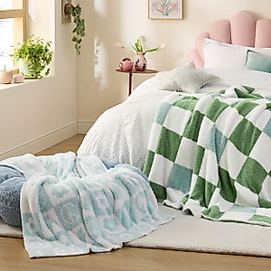 Bedsure Back to School Decorations Throw Blanket - Soft Dorm Room Essentials Gifts for Students Girls and Boys, Fluffy Fuzzy Plush Lightweight Print Pattern Blanket for Couch Sofa Bed (50" x 60")