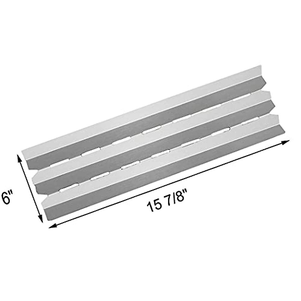 Votenli S9602A(4-Pack) S1108A(4-Pack) 15 7/8" Stainless Steel Heat Plate and Burner Replacement for Broil King 9625-84, 9625-87, 9635-84, 9635-87, Baron 320, Baron 340, Baron 420, Baron 440,