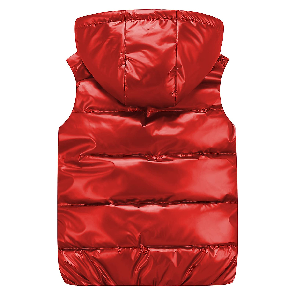 Happy Cherry Girls Boys Light Weight Down Vest Kids Packable Down Puffer Vest Waistcoat Winter Outerwear Red 11-12T