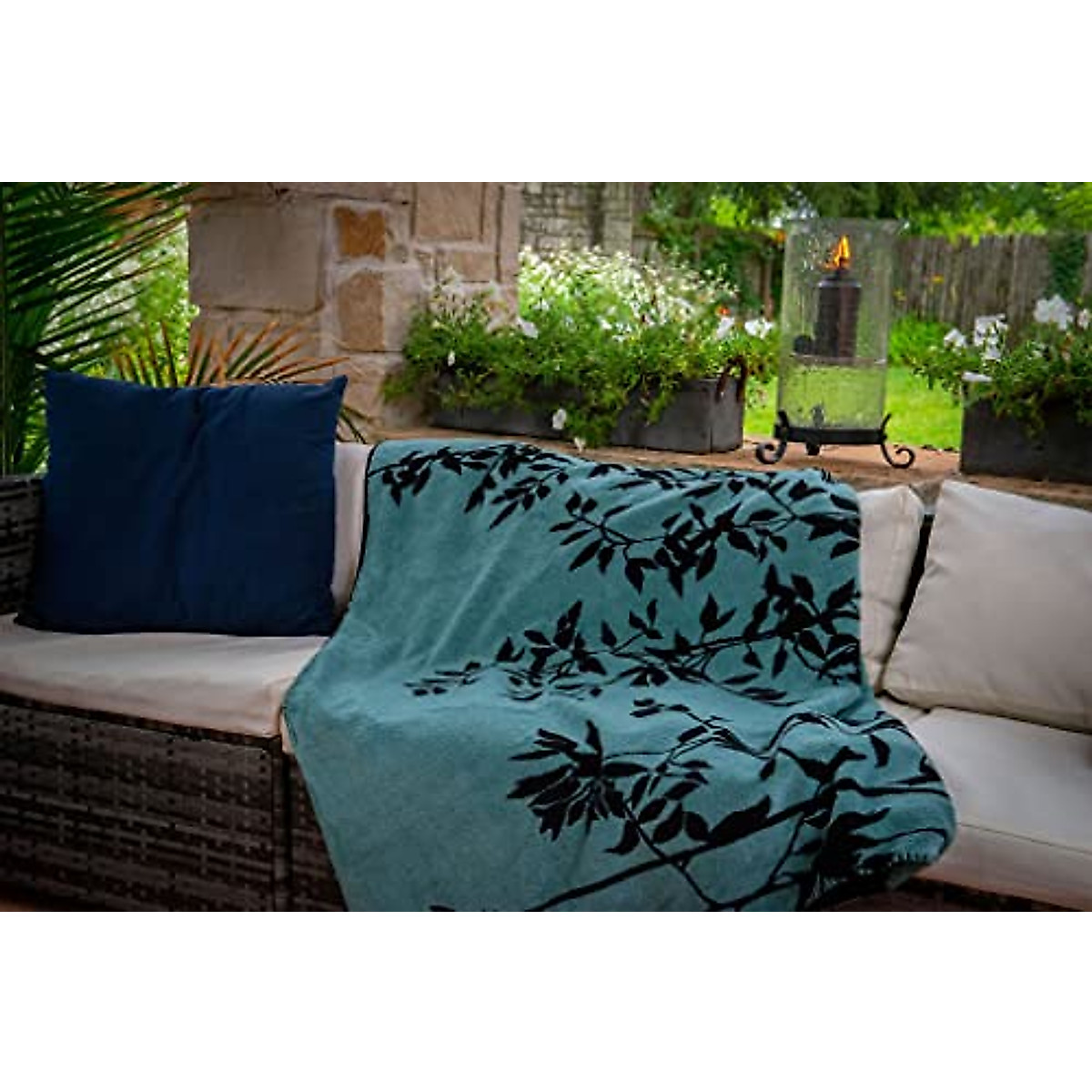Denali Ultimate Comfort Floral Throw Blanket, Plush, Hand-Stitched, Super Cozy Blankets Made in The USA, Branches