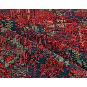 Kilim Pattern Upholstery Fabric Kilim Bohemian Boho Tapestry Tribal Southwestern Turkish Persian Moroccan Mexican Ethnic Fabric by The Yard Meter (1)