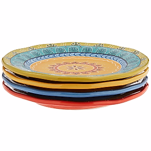 Certified International Valencia Dessert Plates (Set of 4), 8.75", Multicolor