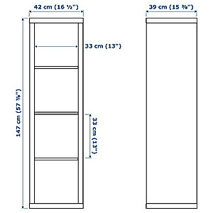 Ikea KALLAX shelving unit white (42x39x147 cm) 4 shelf