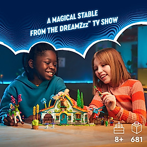 LEGO DREAMZzz Stable of Dream Creatures 71459 Fantasy Animal Toy Set for Kids, 2 Building Options to Create Mythical Flying Pegasus or Forest Guardian, Unique Gift for 8+ Year Olds