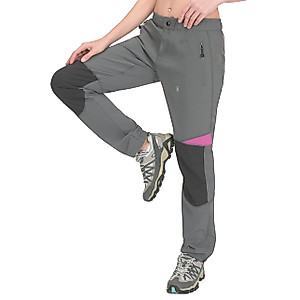 Little Donkey Andy Women's Lightweight Quick Dry Hiking Pants Reinforced Knees UPF 50 for Mountain Climbing Camping Gray XS