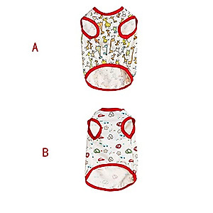 HonpraD Dog Sleeveless Sweatshirt Clothes Small Pattern T-Shirt Pet Print Vest Cat Sleeveless Full Pet Clothes Dog Sweatshirts for Medium Dogs Girl