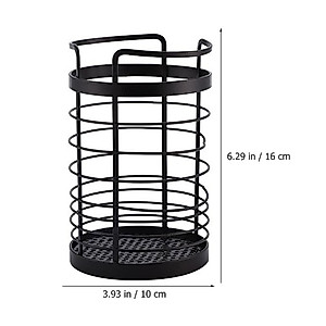 Yardwe round chopstick holder utensil basket silverware cutlery holder utensil holder kitchen tool dryer utensils sink basket home tools spoon holder iron Storage chopsticks cage