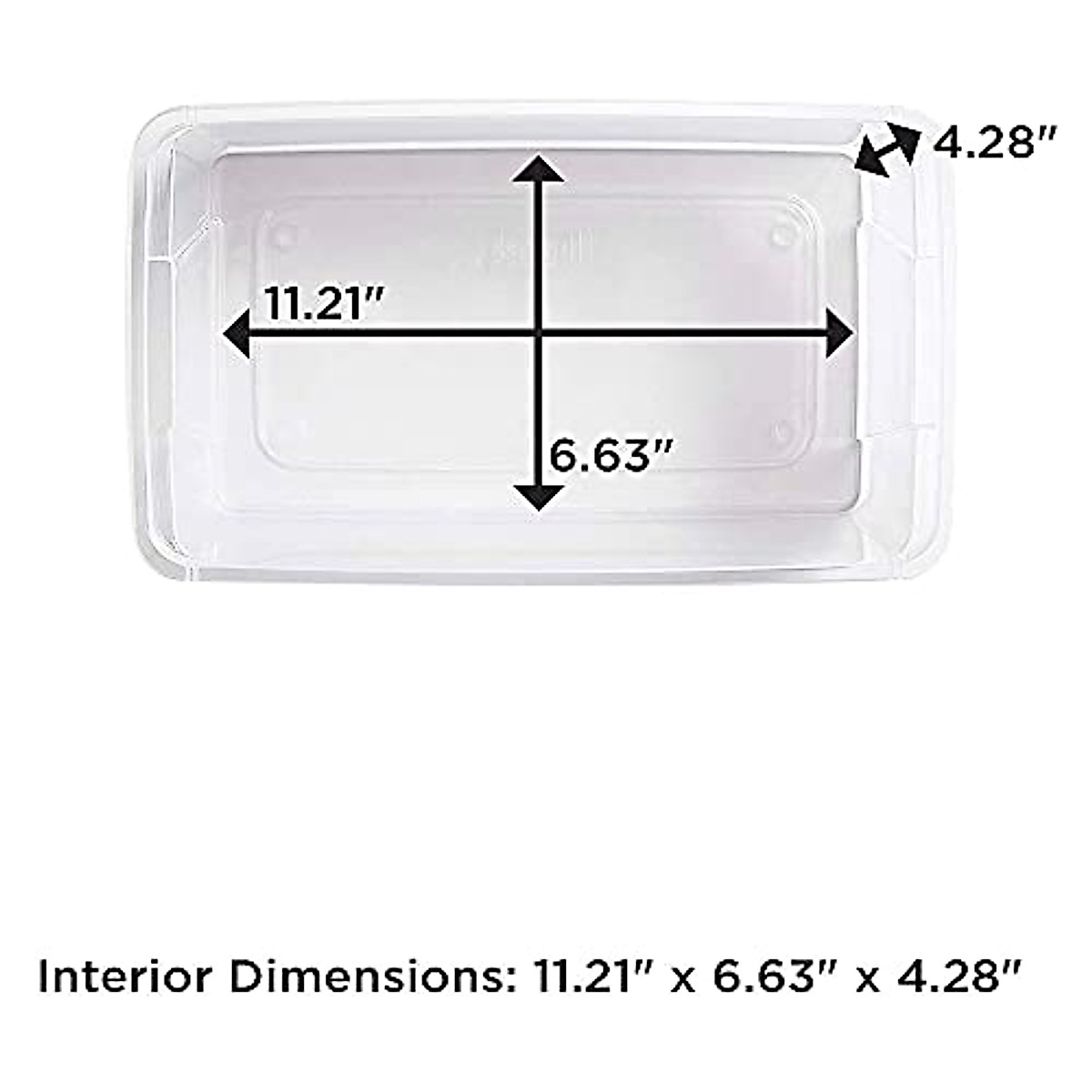 Homz 6 Quart Plastic Multipurpose Stackable Storage Container Bins with Secure Latching Lid for Home and Office Organization, Clear (10 Pack)