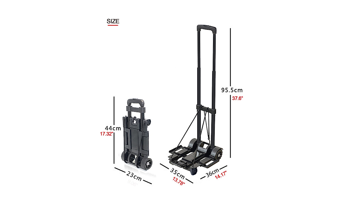 Lightweight Foldable Shopping Cart - Portable Trolley for Travel & Office