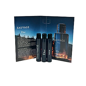 Dior Christian SAUVAGE MEN Sample Perfume PARFUM Vial 1 ml /0.03 oz - 3 PCS