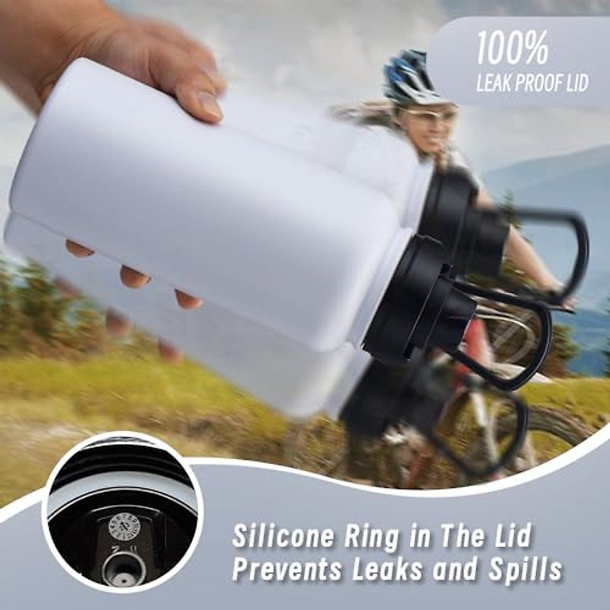 Cool Yoleb 32 Oz Insulated Stainless Steel Water Bottle with Straw and Spout Lid Leak Proof Double Wall Vacuum Sports Water Bottles for Gym Camping Hiking White, 8 Pack