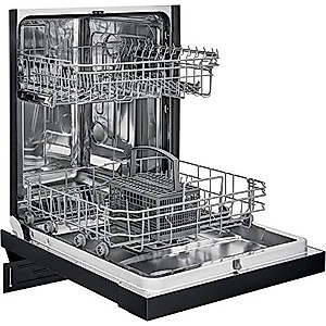 Frigidaire FFBD2420UB 24" Full Console Dishwasher with Stainless Steel Drum 12 Place Settings 6 Wash Cycles and Heated Drying System in Black