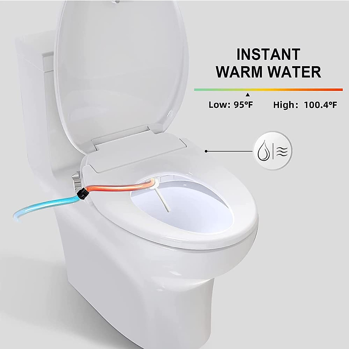 BUTT BUDDY Suite - Smart Bidet Toilet Seat Attachment & Fresh Water Sprayer (Cool & Warm Temperature Control | Dual-Nozzle Cleaning, Adjustable Pressure | Easy Setup, Universal Fit)