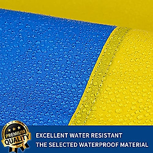 XIFAN Premium Nylon Ukraine Ukrainian Flag 3x5 Outdoor, Double Sided Heavy Duty 210D Nylon Ukrainian National Country Flags, Strongest Longest Lasting with Sewn Stripes/4 Stitch Hemming/Brass Grommets