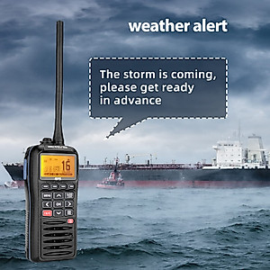 Retevis RM40 Handheld Marine Radio with GPS, DSC Radio Marine,Boat Radio Floating IP67 Submersible Waterproof,Mob,NOAA Weather Alert,1500mAh,Marine Radio Handheld with Distress for Boats Coast Guard