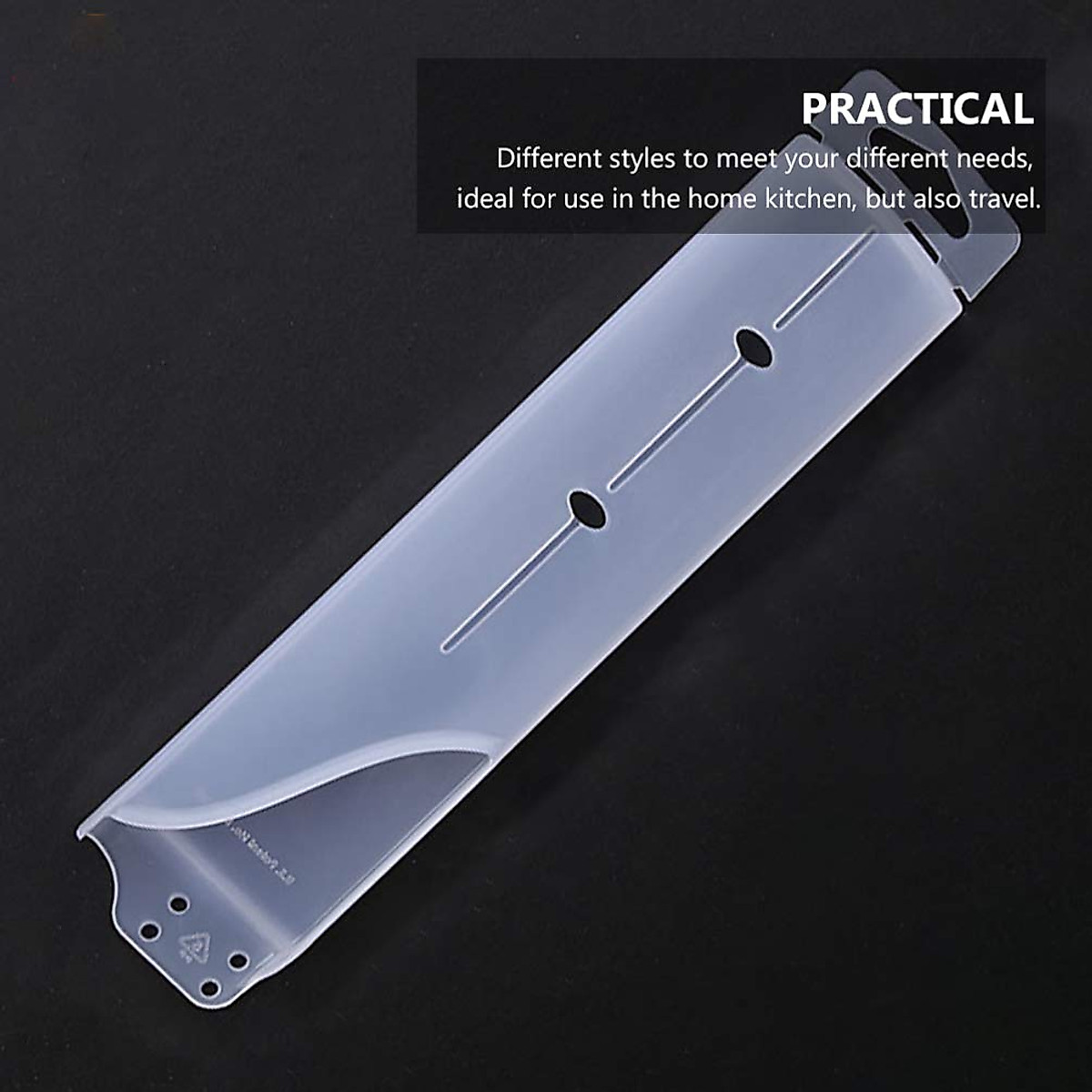 HEMOTON 6pcs Universal Knife Edge Guards Clear Plastic Durable Knife Sleeves Blades Protectors Kitchen Cutlery Knife Accessories