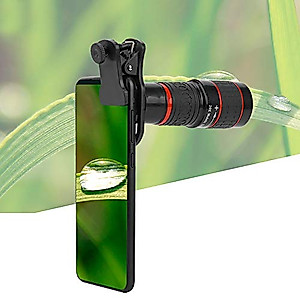 LIZEALUCKY Phone Camera Lens, 20X Long Focus Zoom Telephoto Lens with Phone Clip for Smart Phone Tablet PC Mobile Phone Lens Accessories