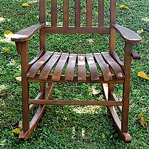 Merry Products MPG-PT41110 Rocking Chair, northbeam Natural Stained Traditional Rocker